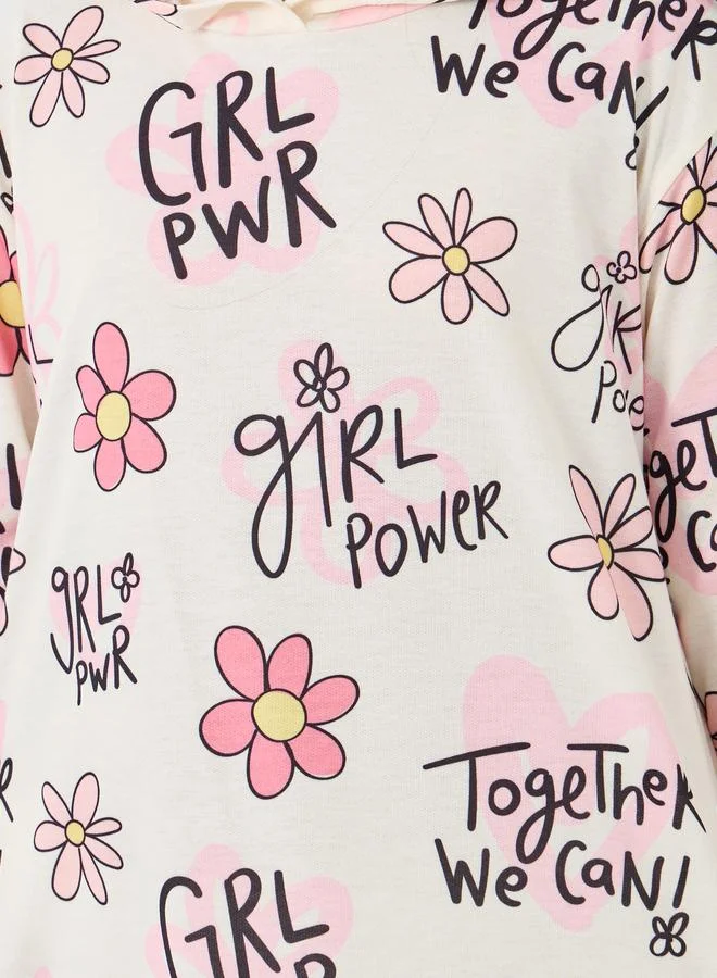 Styli Styli Teen Girl Power Print Sweatshirt Dress for Women | Best ...