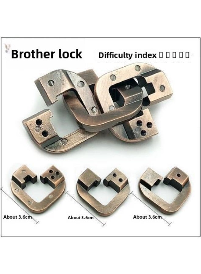 Generic Luban Lock Eight Diagrams Lock Zodiac Golden Cicada Shell Toy ...