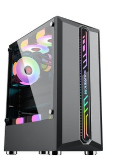 Generic Computer Cases, Mid-Tower PC Gaming Case ATX/M-ATX/ITX - Front ...