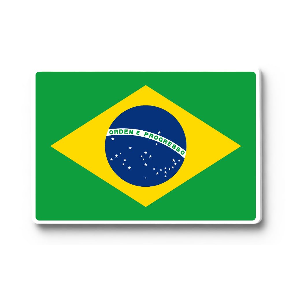 Gifteeng Brazil Flag Fridge Magnet - 3x2 Inches, 4mm Thick, Stylish ...