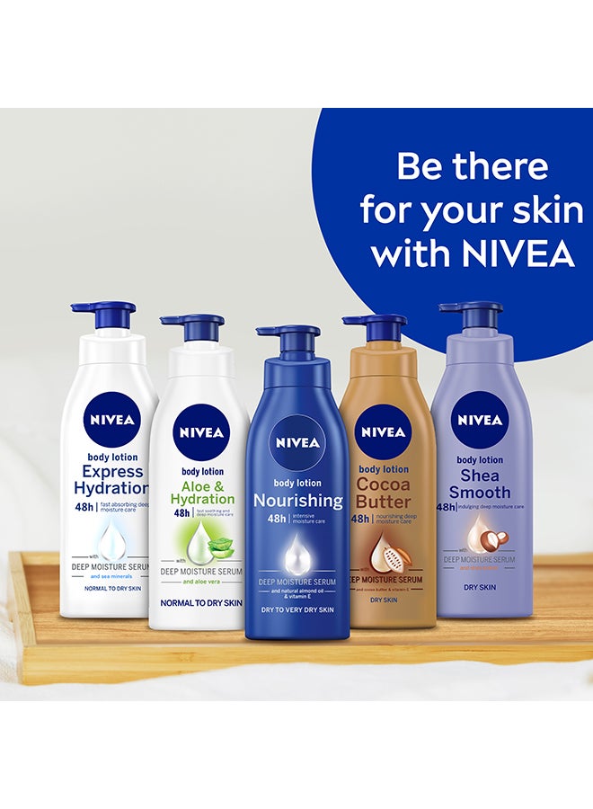 Buy Nivea Body Lotion for Dry Skin Shea Smooth With Deep Moisture Serum ...