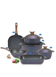 NeoKlein Neoklein Kitchen Cookware Set, Healthy, Non-Stick, Round, Made ...
