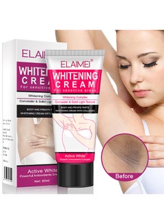 Elaimei Whitening Cream, For Body, Intimate Areas, Underarms, Armpit, Knees, Legs, Elbows And ...