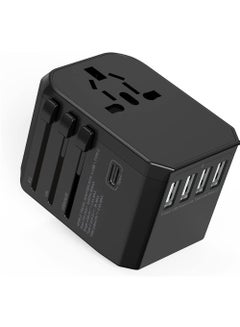 Rock Pow Universal Travel Adapter with 4 Ultra-Fast USB Port and 1 ...