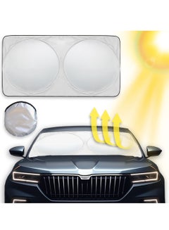 AMROAH 84*160cm Car Sun Shade Windshield, Reflective Car Window Sun ...