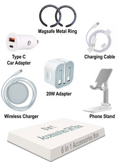 Generic 6-in-1 Multi-Use Mobile Phone Accessory Kit 20W Fast Travel ...
