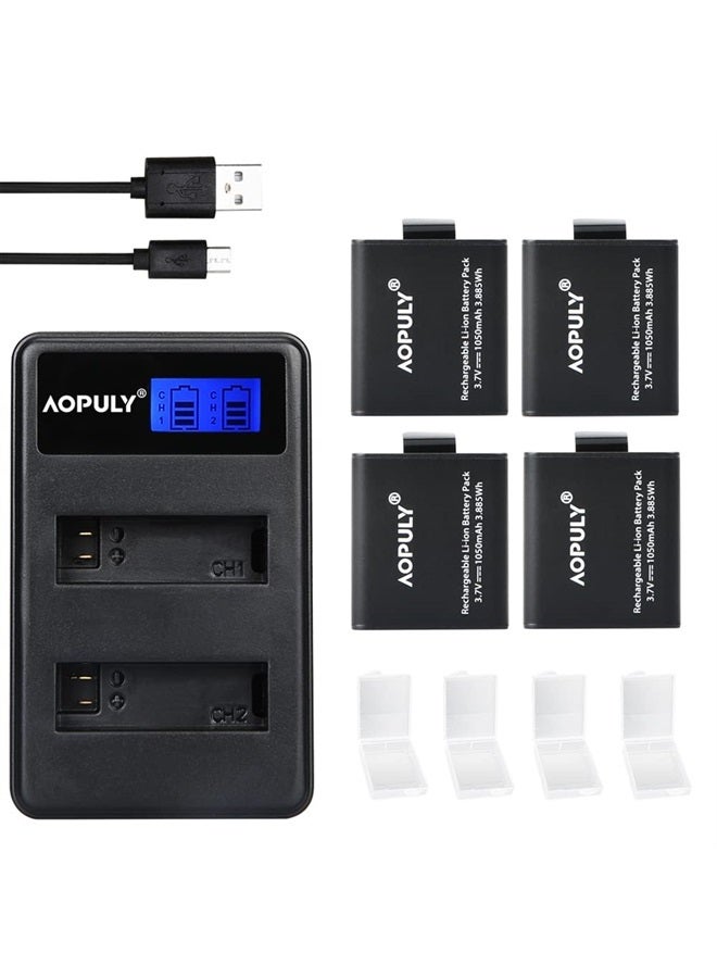 تسوق AOPULY و4-Pack PG1050 Rechargeable Action Camera Battery & LCD ...