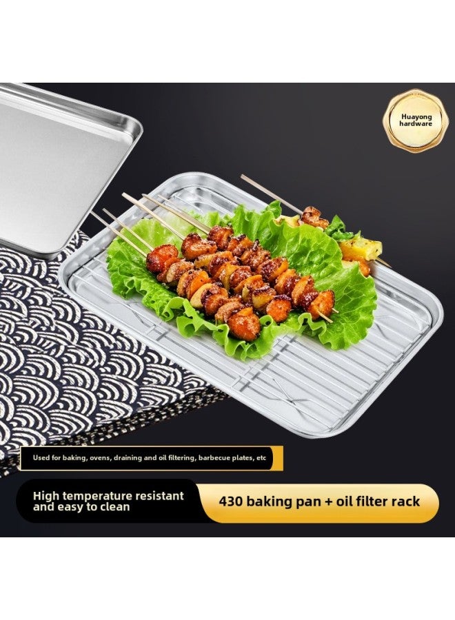 Generic Stainless Steel Flat-bottomed Square Plate Jelly Cold Skin ...