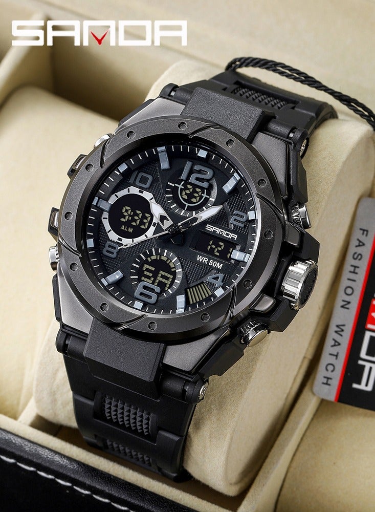 Sanda SANDA Waterproof Swimming Military Watch Men Sports Watches Dual ...