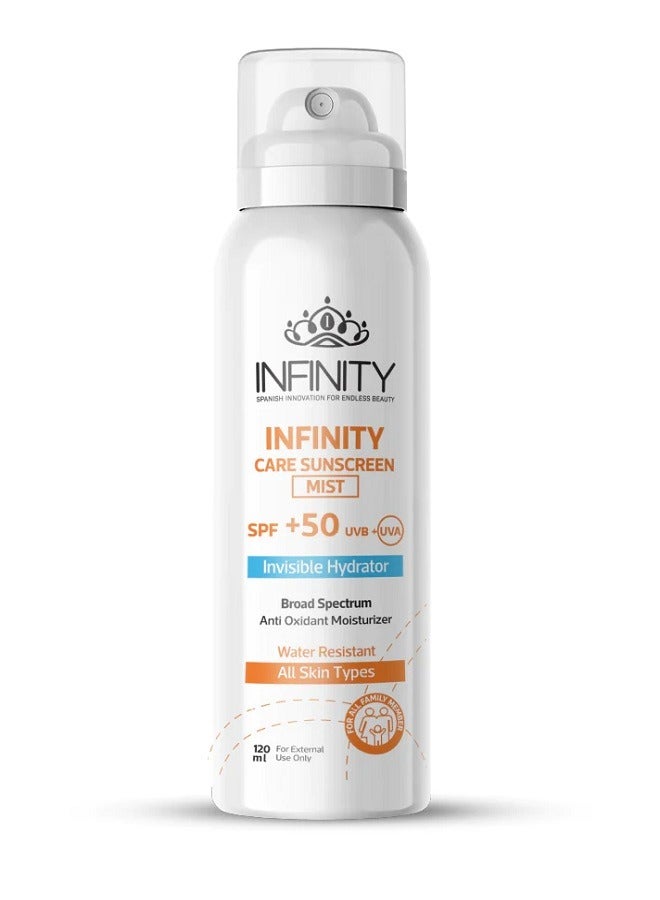 Infinity Care Sunscreen Mist SPF 50+ Invisible Hydrator 120 ml | Best ...