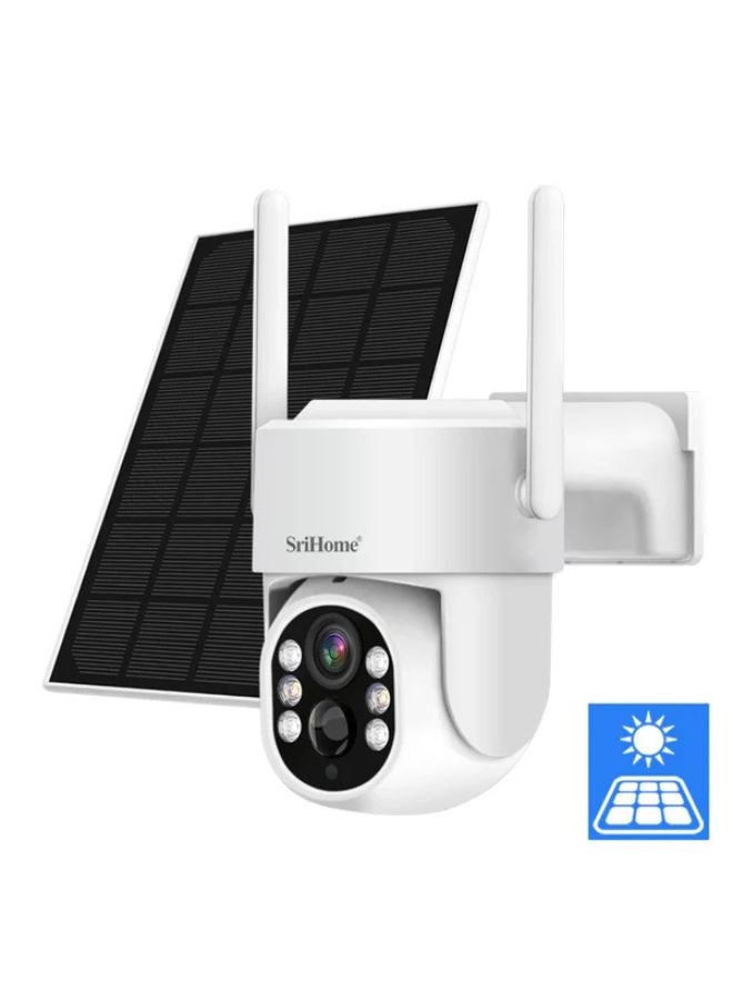 SriHome 4G Battery Camera for Security with 7W Solar, 360° Pan & Tilt ...