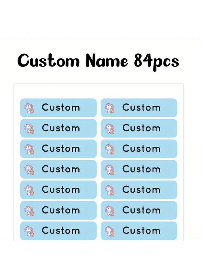 Generic 84 Pcs Customizable Waterproof Name Tags Self Adhesive ...