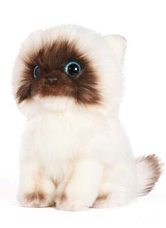 XiuWoo Cat Plush Toy Simulated Siamese cat shape Material Soft Shape ...