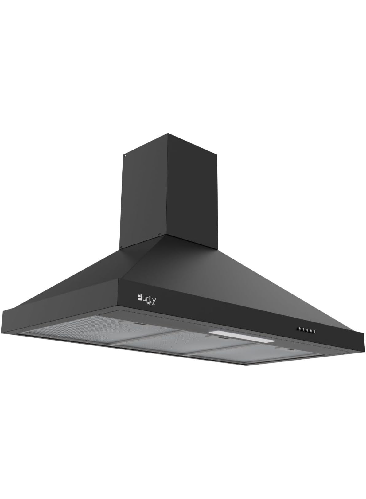 Purity Purity Pansy Pro Plus BL 90cm Wall Mounted Kitchen Hood, Black ...