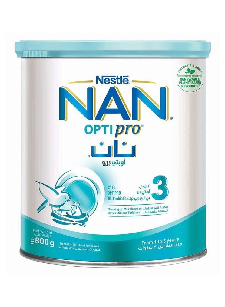 Nestle Nestle NAN Optipro Stage 3 Toddlers Milk Formula For 1 To 3 Years 800g | Best Price KSA ...