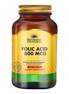 SUNSHINE NUTRITION Folic Acid 800Mcg UAE | Dubai, Abu Dhabi