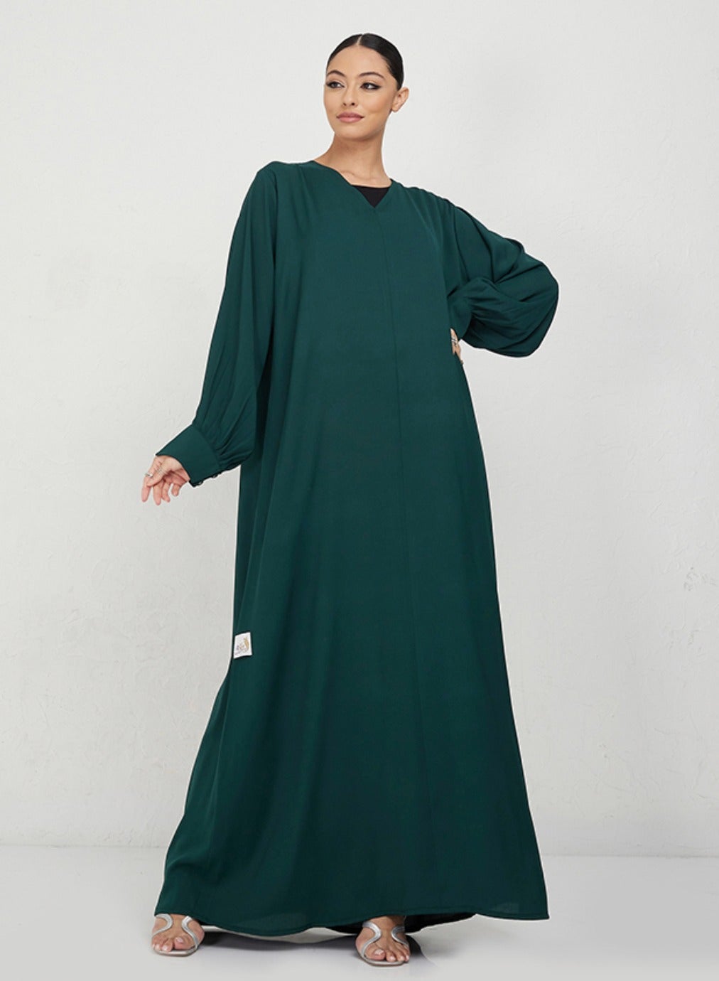 Rosette Abaya Green Abaya | Best Price UAE | Dubai, Abu Dhabi