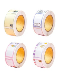 EHOME 4 Roll Name Tag Label Stickers, 350 Cartoon Stickers per Roll KSA ...