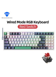 MACHENIKE 94 Keys Gaming Keyboard Mechanical Wired Keyboard Hot ...