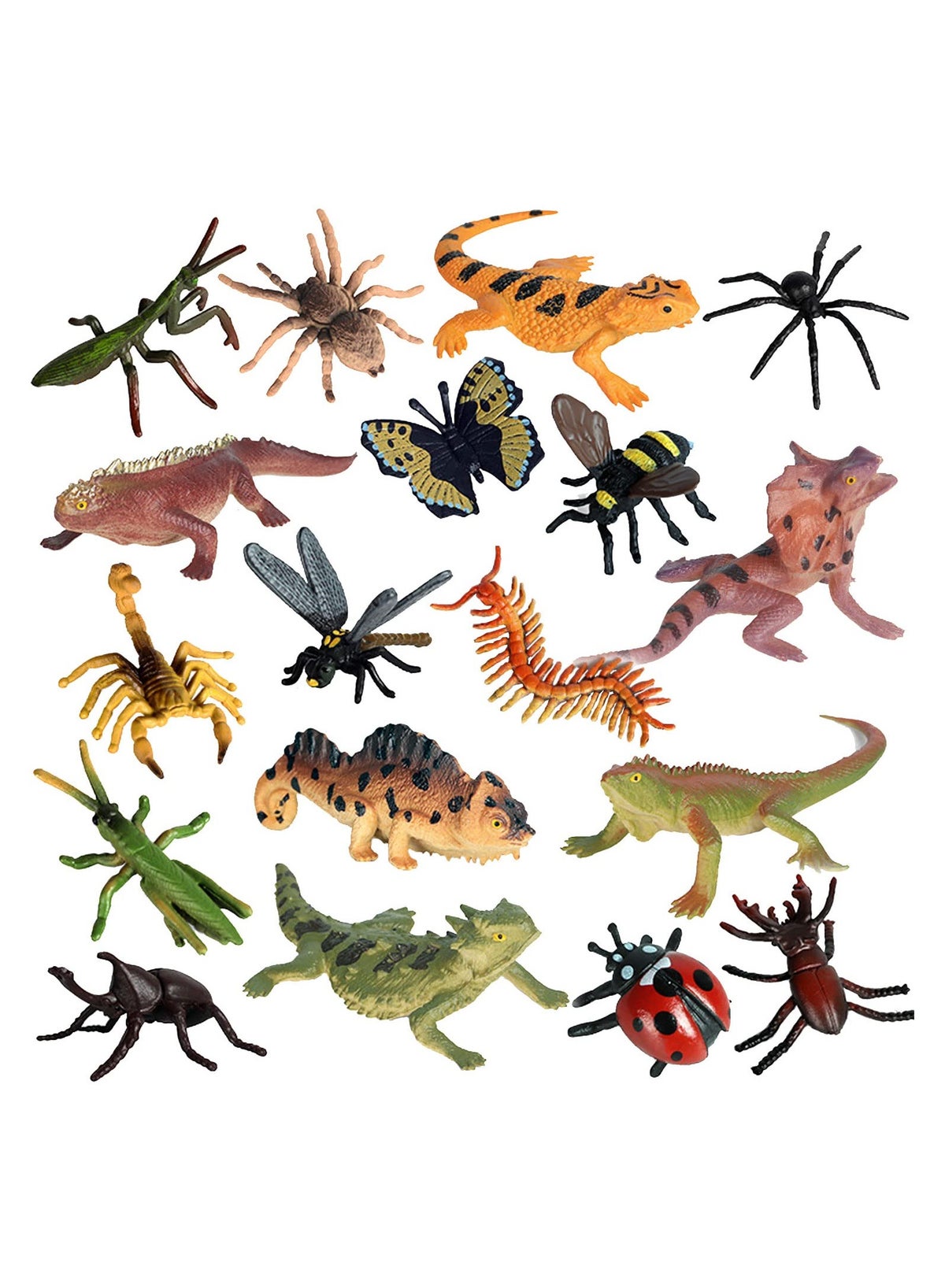 Generic 18pcs Insect Bug Toy Figures, Realistic Mosquito Spider Action ...