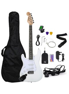 Limoa 39 Inch Left-Handed Electric Guitar Kit Solid Body White Lefty ...