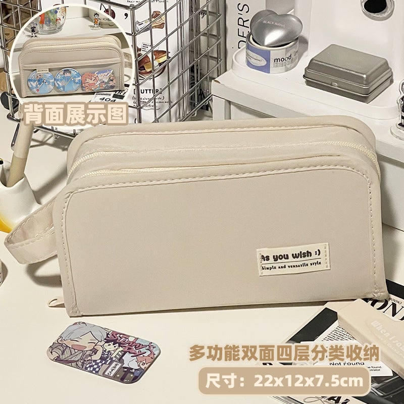 Generic 2024 Pencil Case Large Capacity Stain-Resistant Ins High-Value ...