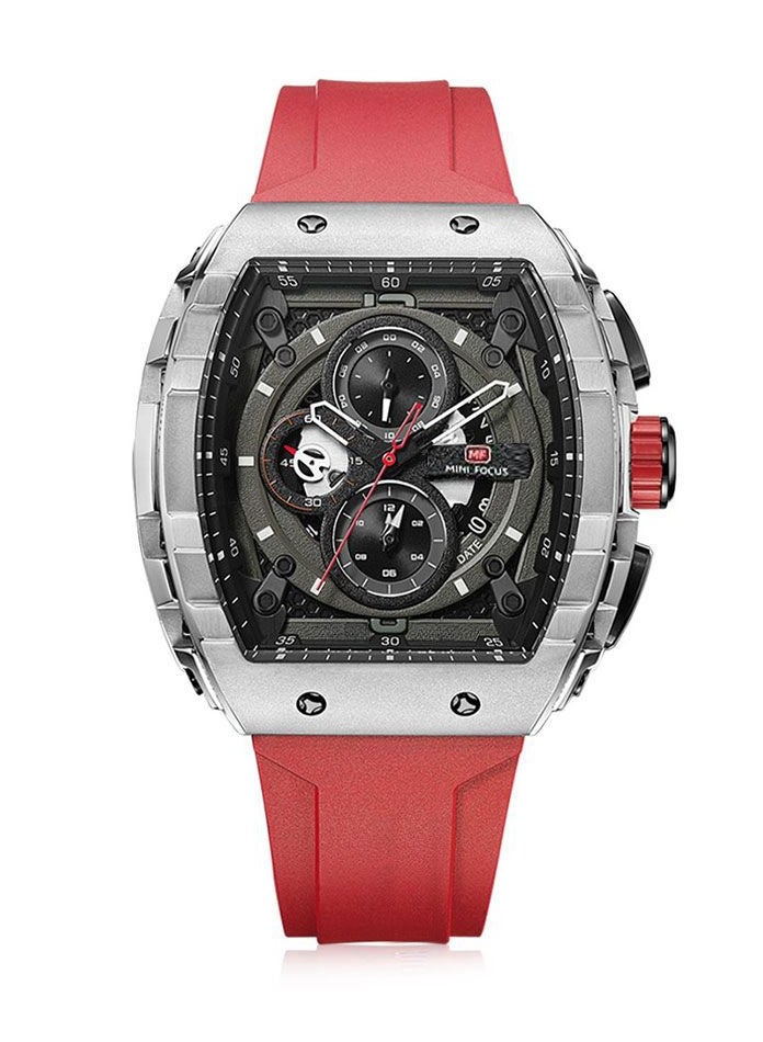 MINI FOCUS Mini Focus Square Sport Watch with Red Silicone Strap | Best Price Egypt | Cairo, Giza
