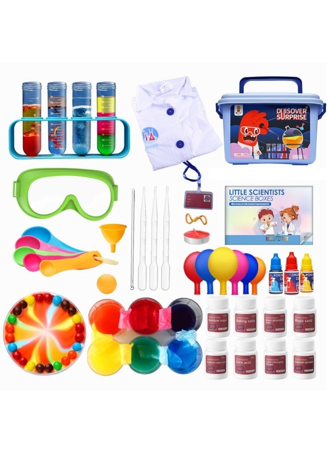 STEM 120 Experiments Science Kit for Kids with Lab Coat Chemistry Set ...