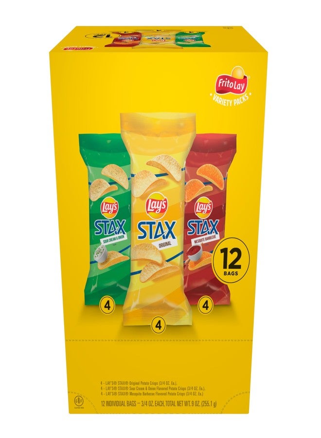 Lay's Lay’s Stax Potato Crisps Chips, Variety Pack, Gluten Free, 0.75 ...