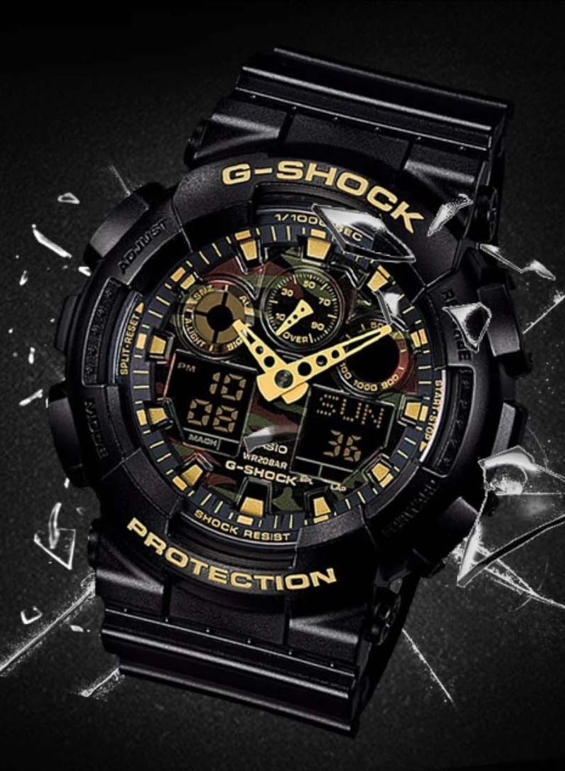 G-SHOCK Casio G-Shock Men's Watch in Resin with Anti Slip Over Sized Buttons - Water Resistant ...