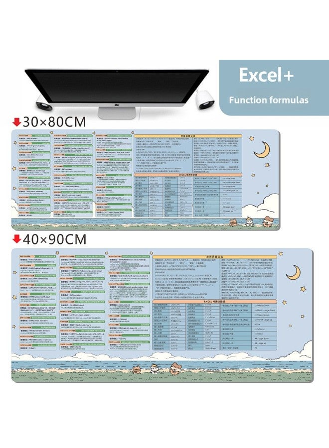 Generic Mouse Pad Extra Large Shortcut Keys Cad Software Excel Function ...