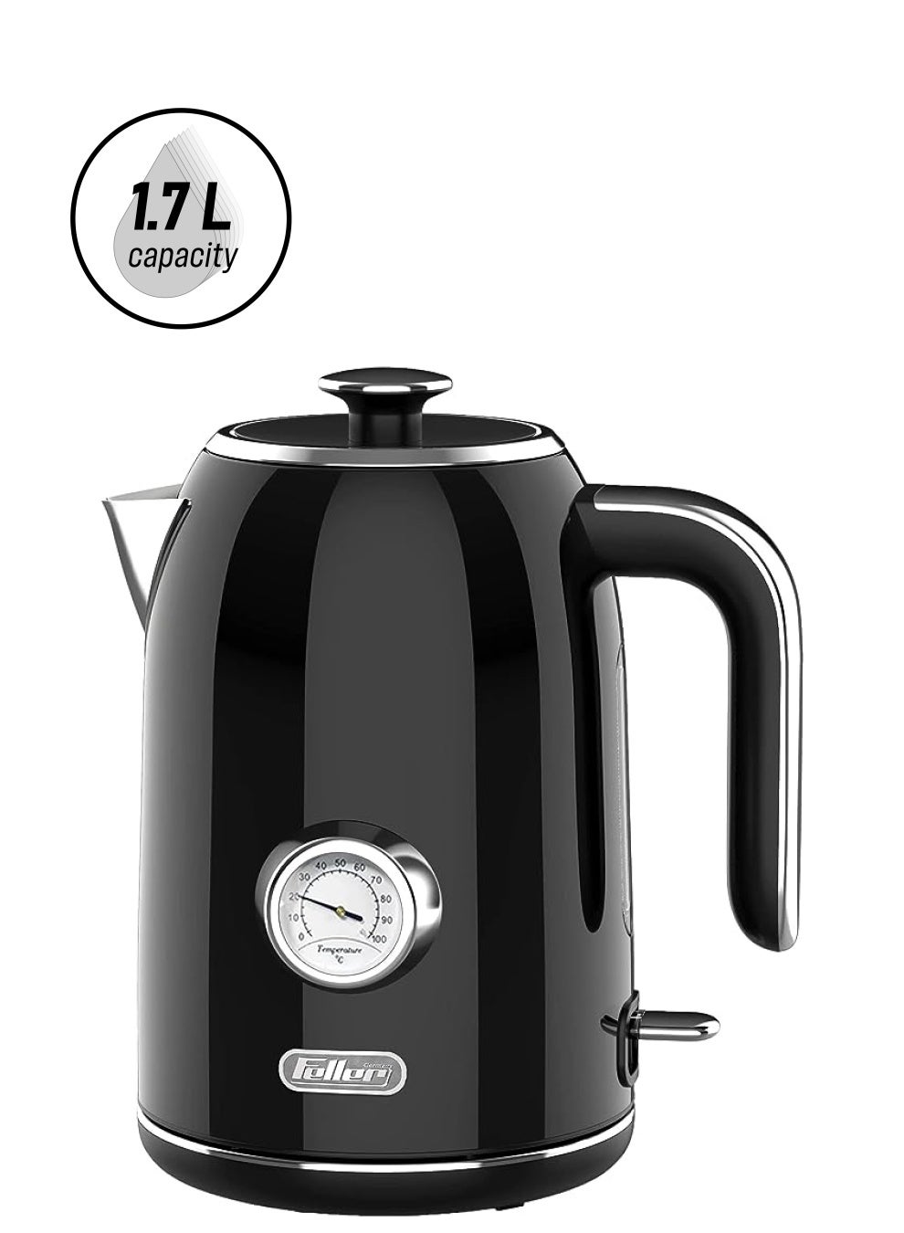 Feller Germany, Retro Style 1.7L Kettle with Thermometer, 2200 W ...