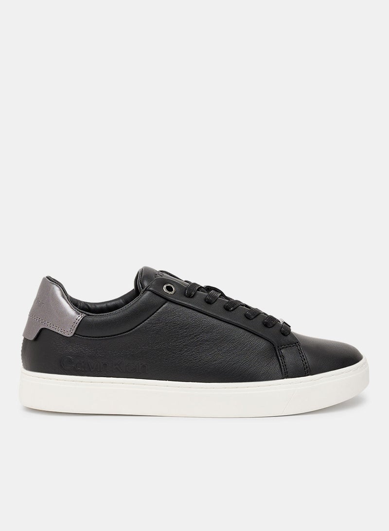 Buy Now - Logo Leather Lace Up Sneakers with Fast Delivery and Easy ...