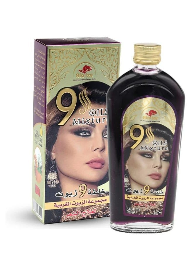 alattar 9 Oils Mixture of Moroccan Oils for Hair Treatment 200 ML ...