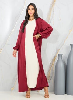 Styli Satin Regular Fit Maxi Length Kimono | Best Price KSA | Riyadh ...