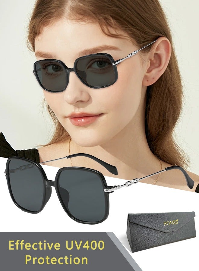 roaiss Women's Square Sunglasses, UV400 Protection Sun Glasses with ...