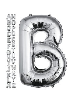 Baby Fit 40 Inch Silver Letter B Balloon, Big Size Alphabet Foil Mylar ...