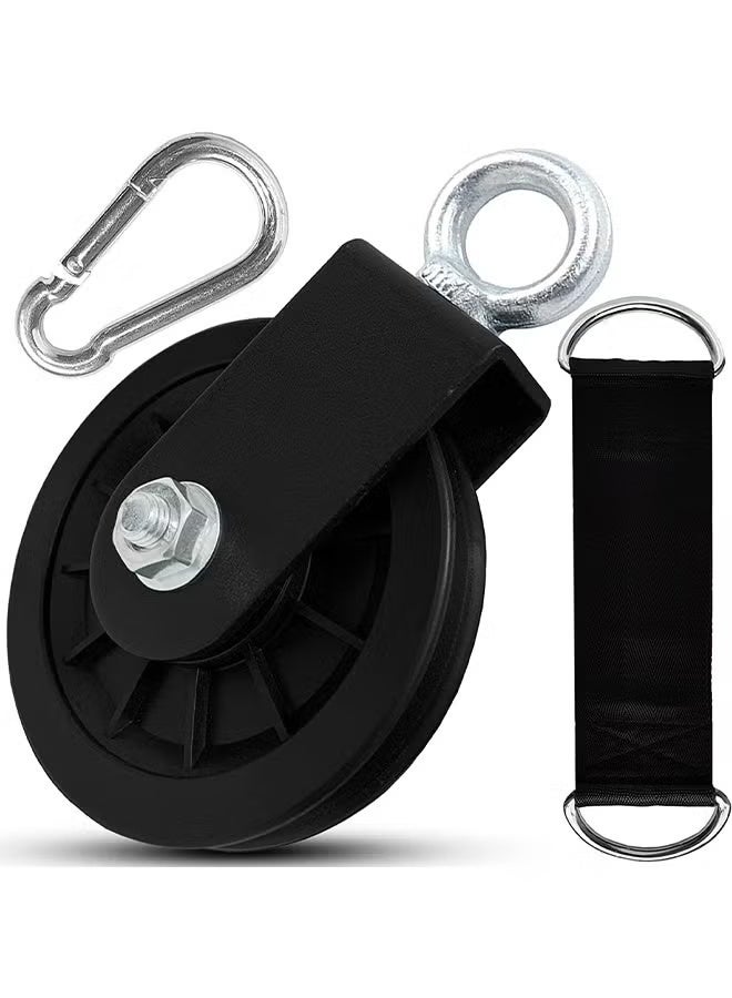 EETU Cable Pulley,90mm Gym Pulley Wheel With Hanging Strap And ...