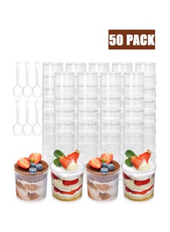 Generic 50 Sets 150ML Cylindrical Mousse Cup Suitable for Dessert Jelly ...