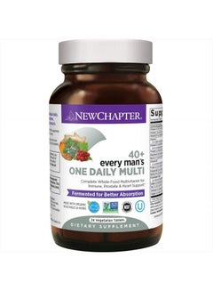 New Chapter Men's Multivitamin, Every Man's One Daily 40+, Fermented ...