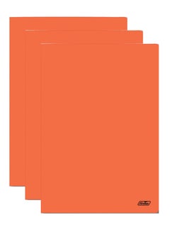 Firmo 3-Piece A4 Size Stapled Notebook Single Lined Ruling Orange Paper ...