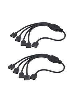 SYOSI RGB 1 to 4 Splitter Cable, 12V 4 PIN RGB Splitter Cable LED Strip ...