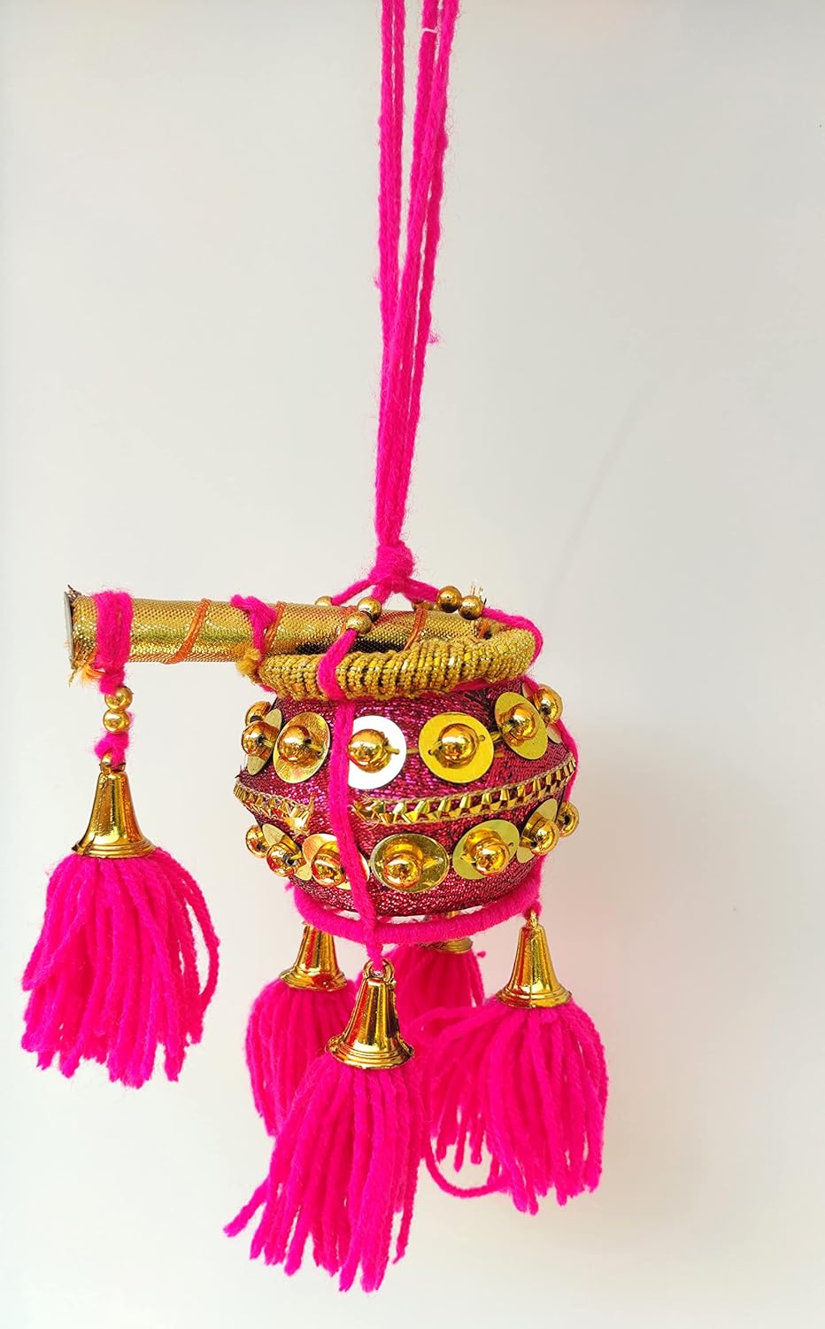 LOYAL CRAFT Krishna Milk Pot Butter Decorated Matki for Laddu Gopal ...
