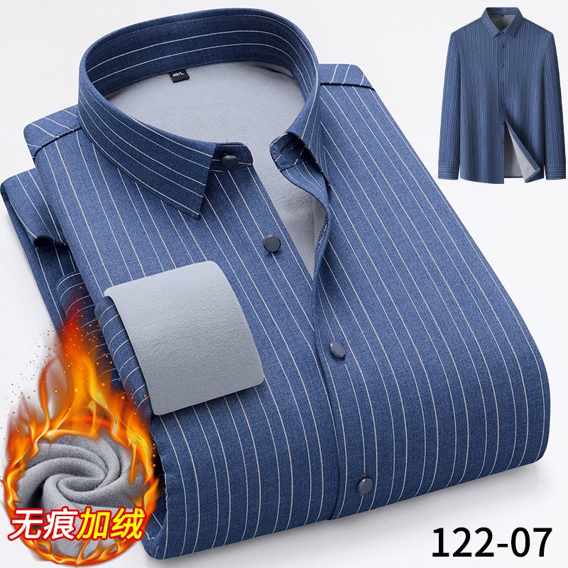 Generic 2024 Winter New Seamless Warm Shirts Men'S Winter Cotton ...