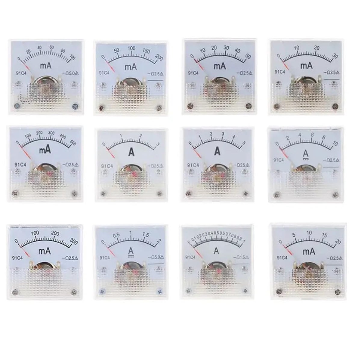 Generic Analog DC Ammeter Panel Meter 100mA Mechanical Pointer Type Current Meter | Best Price ...