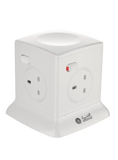 AL FANAR Power Extension Tower 13A 4 Sockets 2.5M White | Best Price ...