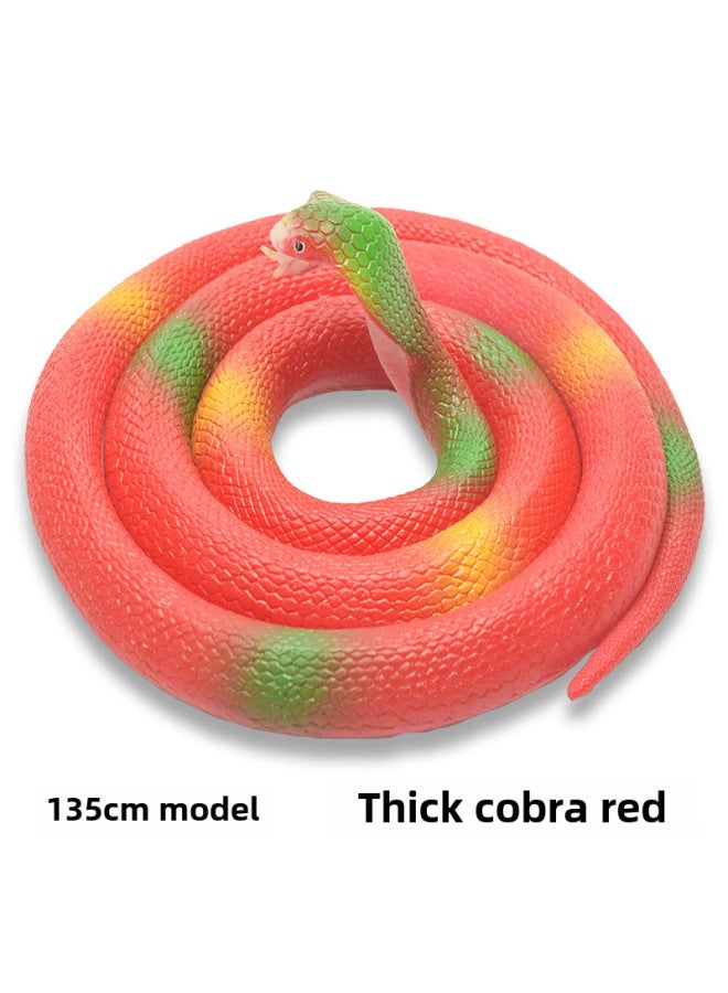 Generic 80cm Soft Plastic Realistic Snake Toy Prank Scary Glasses Snake ...