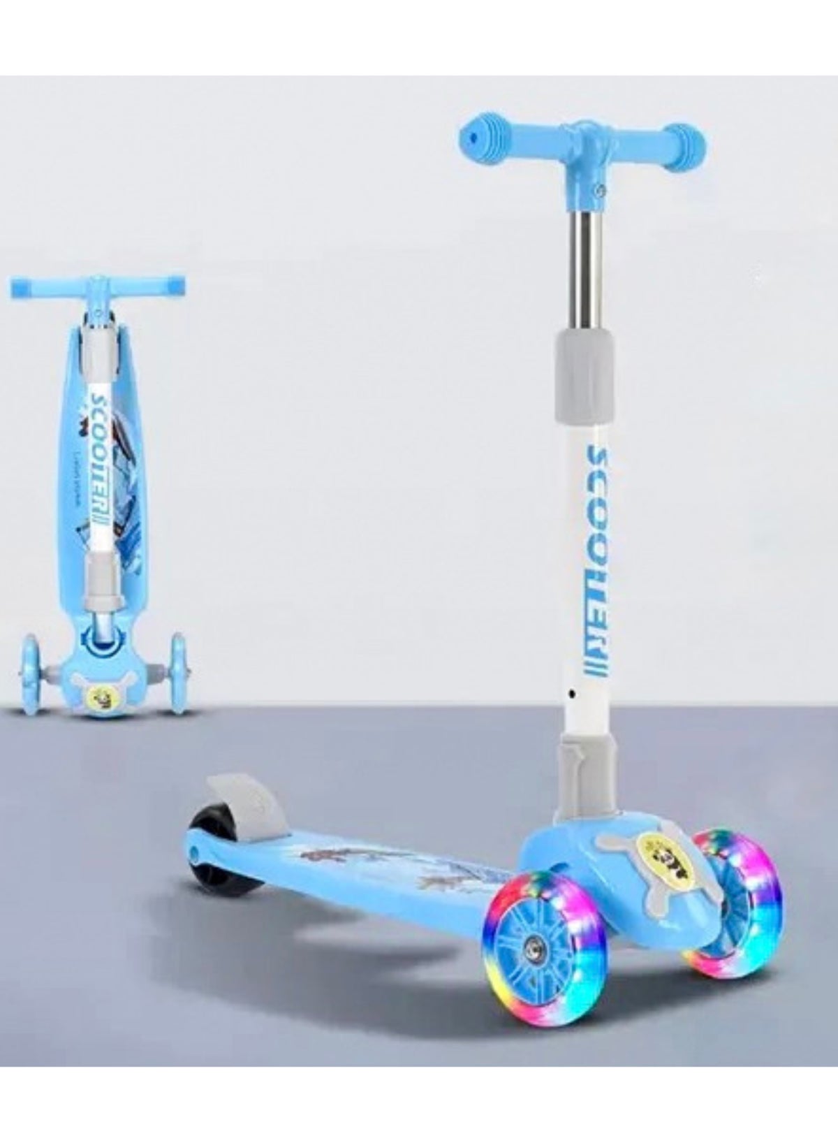 تسوق Scooter وKids 3-Wheel Scooter with LED Light-Up Wheels – Foldable ...