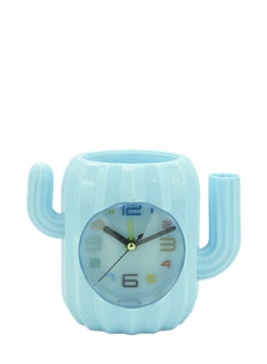 BABAZAM Cactus Desk Alarm Analog Clock with Pen Holder for Kids Room ...