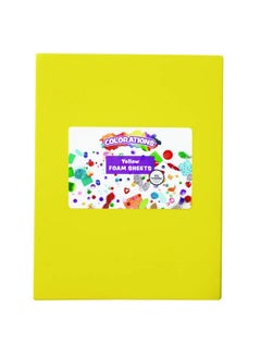 Colorations Yellow Foam Sheets 10 Pack 9” X 12” Craft Foam Sheets Easy ...